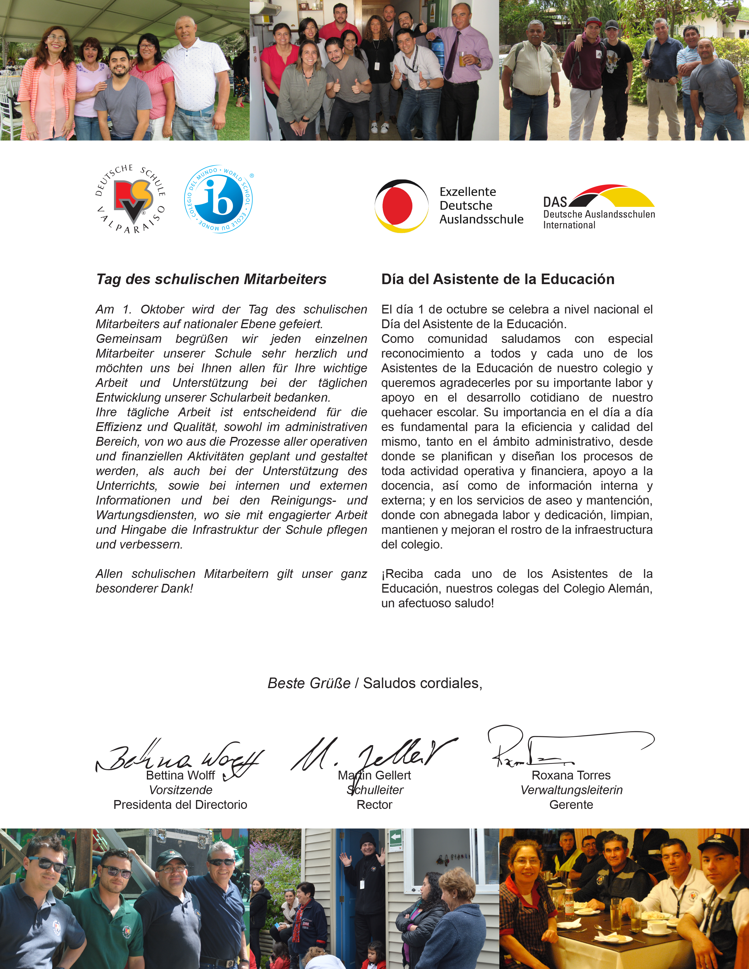 Día del Asistente Escolar | Colegio Alemán